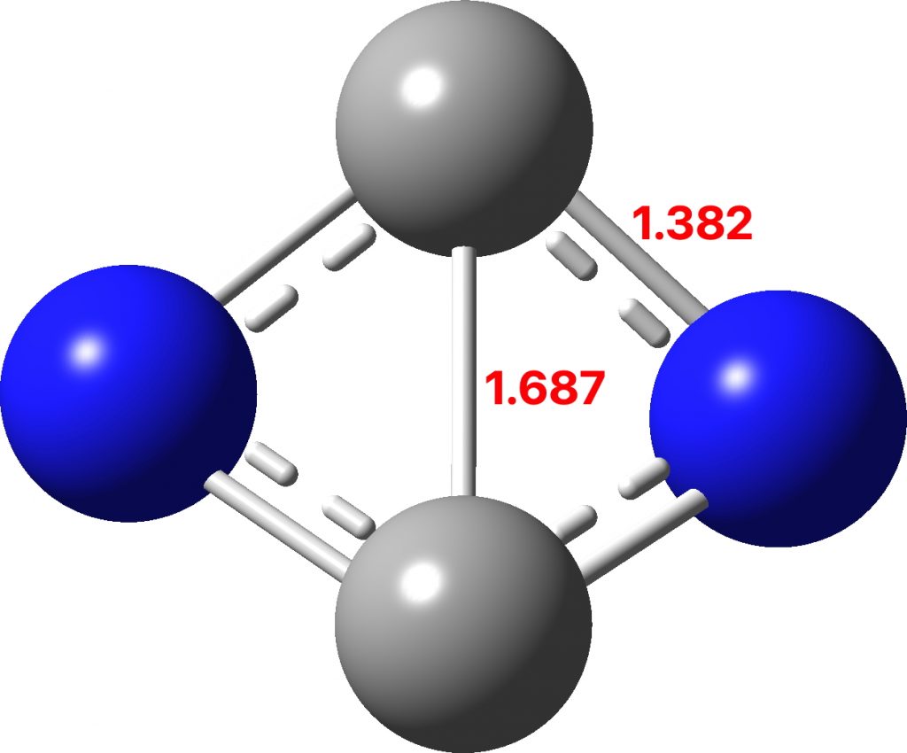C2N2: a 10-electron four-atom molecule displaying both Hückel 4n+2 and ...